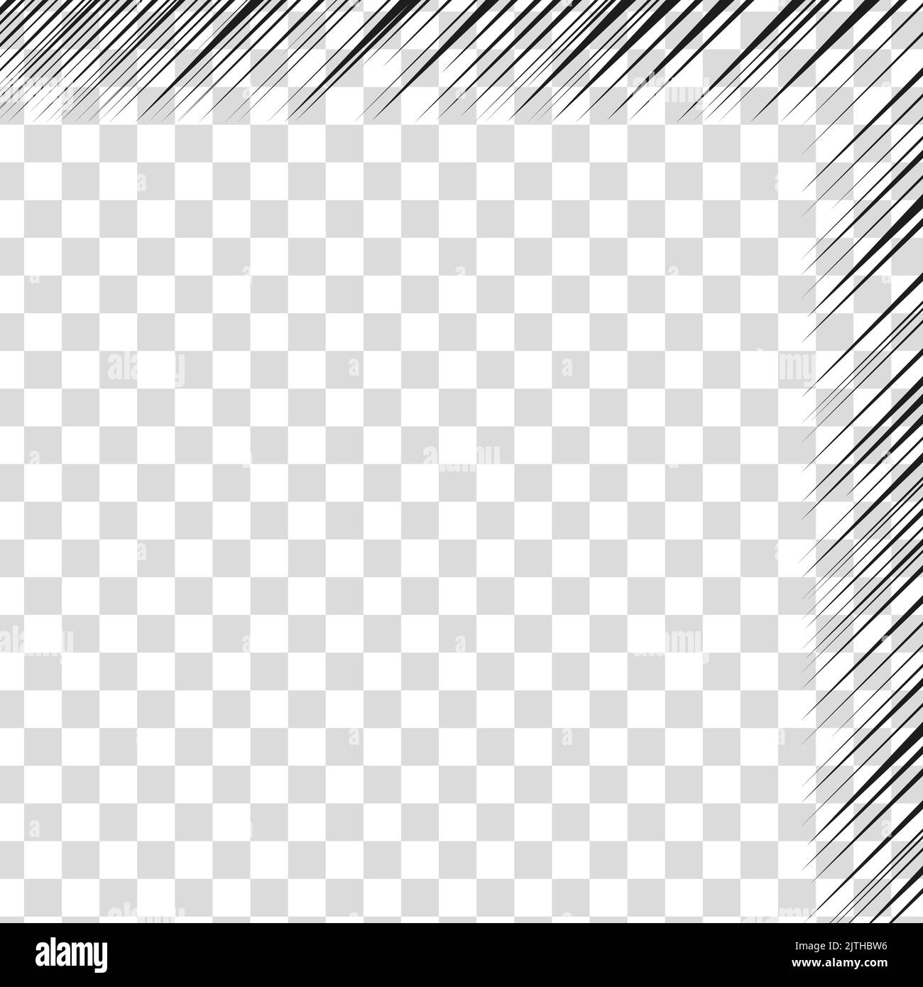 Manga comic effect on transparent background. Motion radial lines for ...