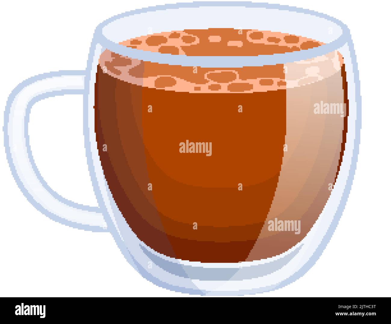 double glass coffee cartoon vector illustration Stock Vector Image ...
