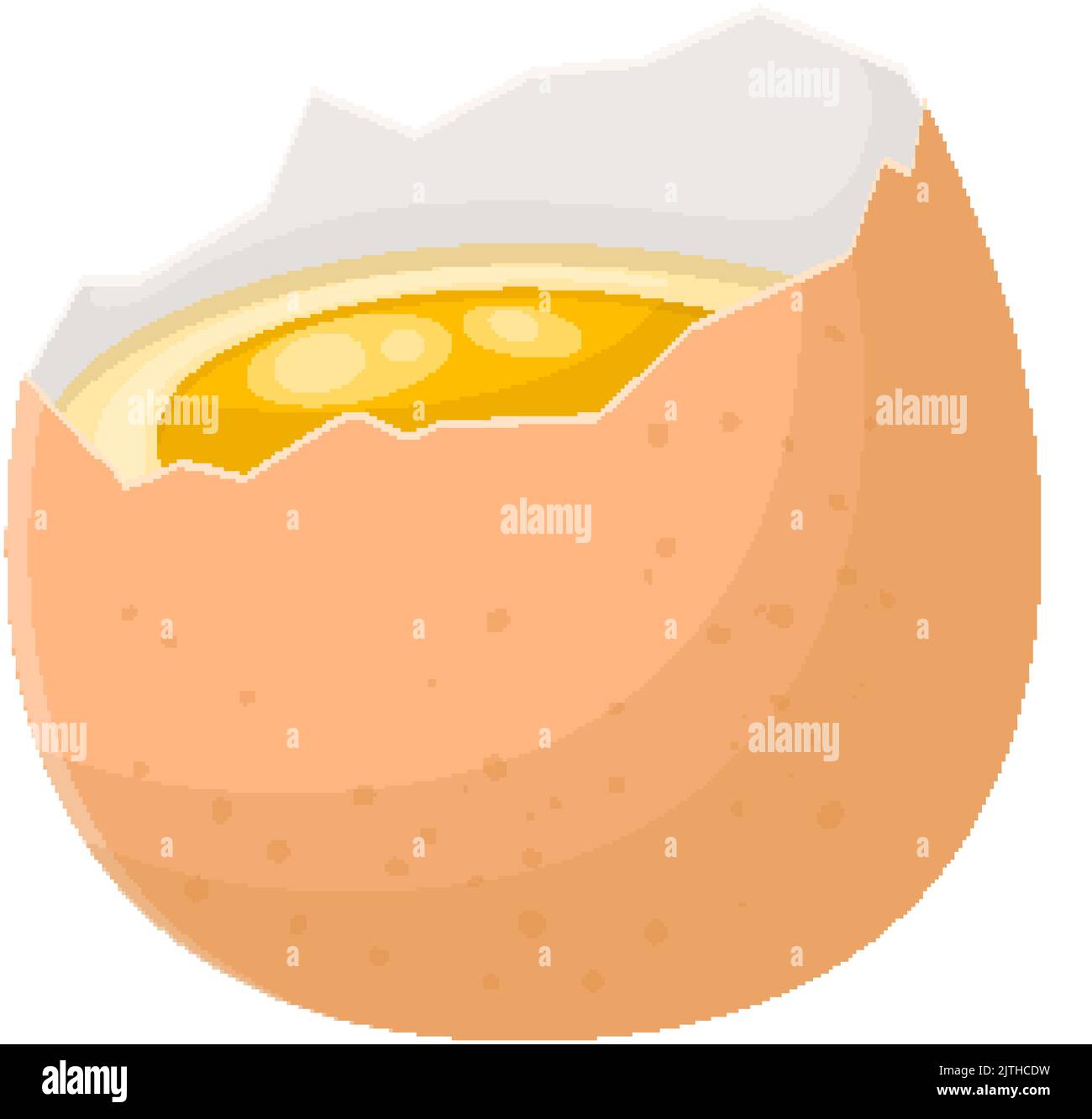 half broken egg cartoon vector illustration Stock Vector Image & Art ...