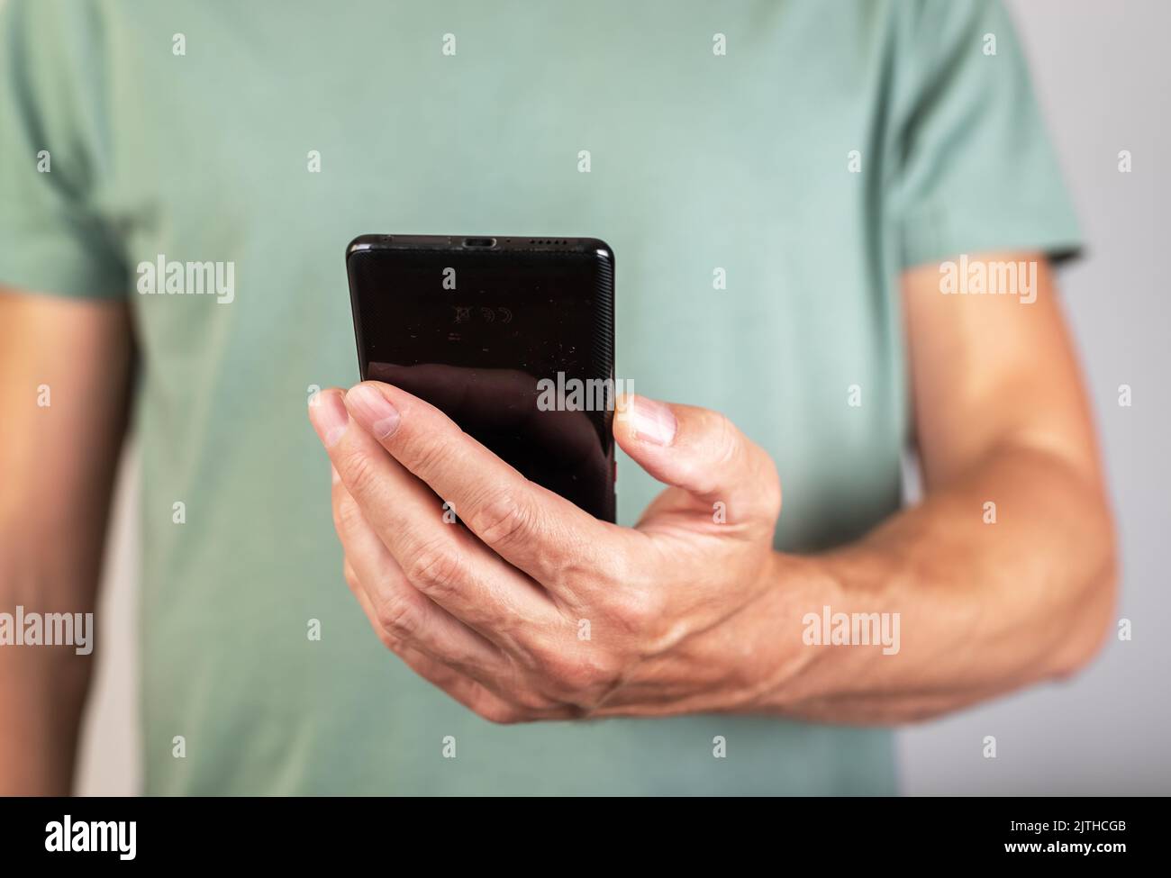 Female hands holding smartphone unrecognized hi-res stock photography ...