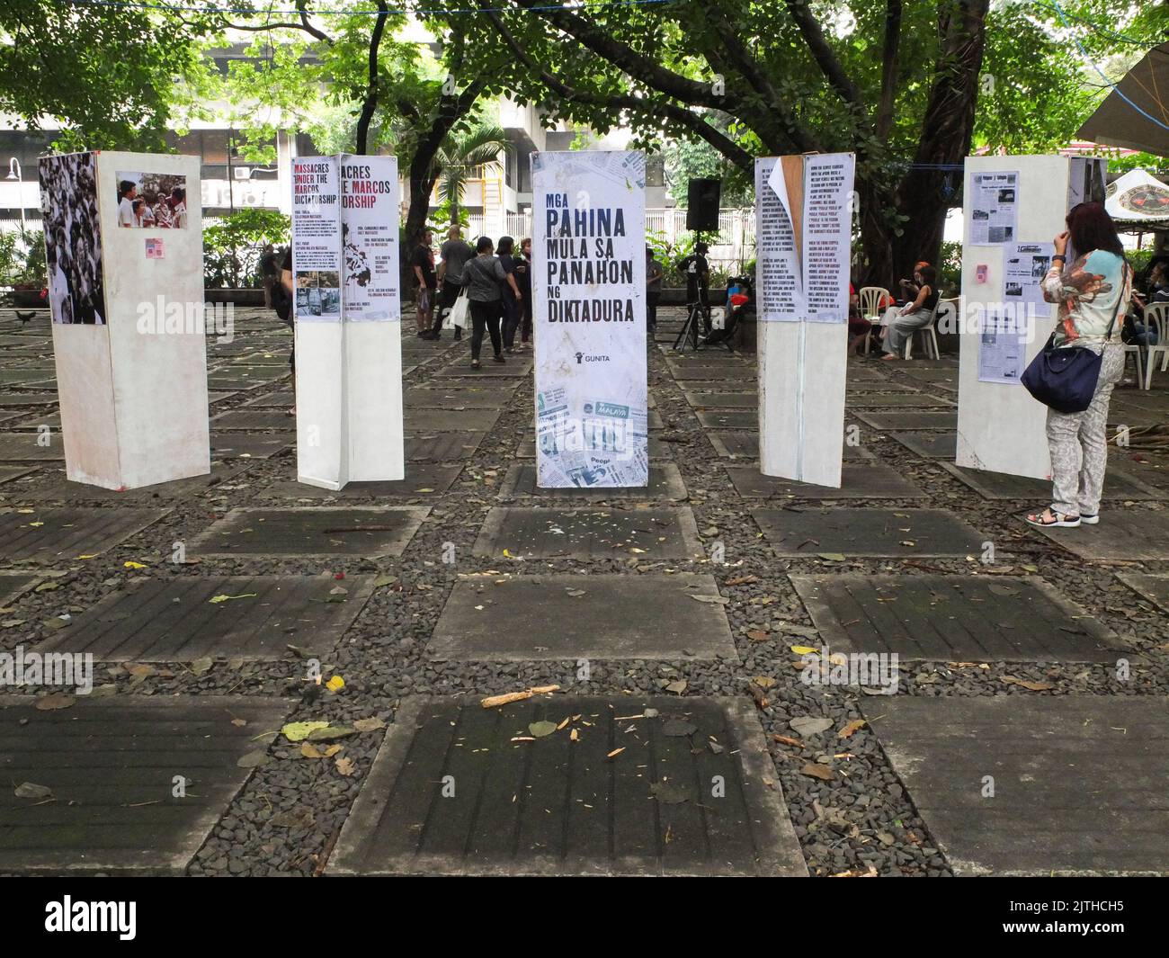 Quezon, Philippines. 30th Aug, 2022. A life-size standee with printed ...