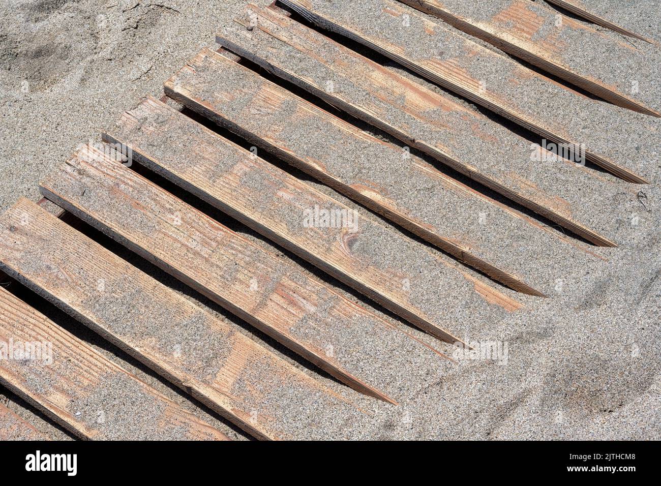 Sandy wood planks background closeup hi-res stock photography and ...