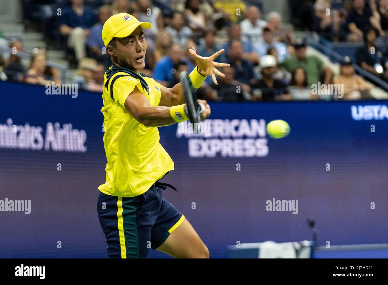 New York, NY - August 30, 2022: Rinky Hijikata of Australia returns ...
