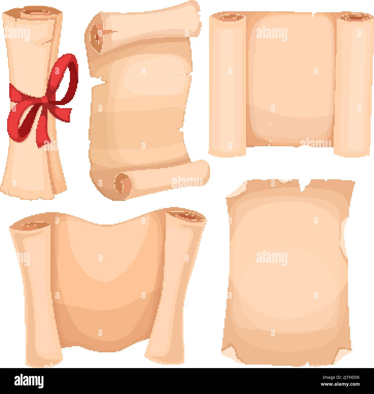 paper old ancient set cartoon vector illustration Stock Vector Image ...