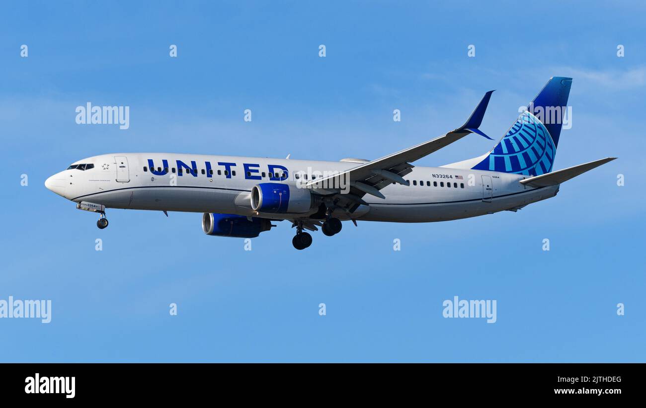 Richmond, British Columbia, Canada. 29th Aug, 2022. A United Airlines ...