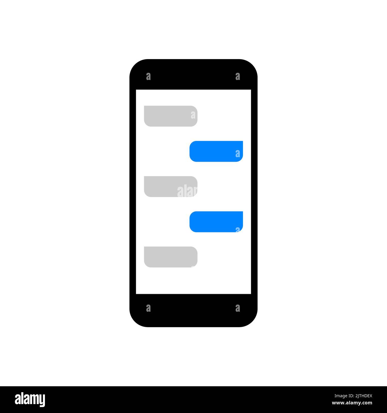 Smartphone message vector icon on white background Stock Vector Image ...