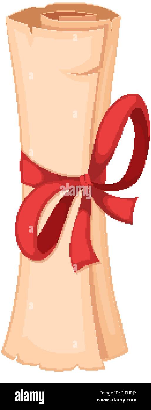 scroll yellow paper cartoon vector illustration Stock Vector Image ...