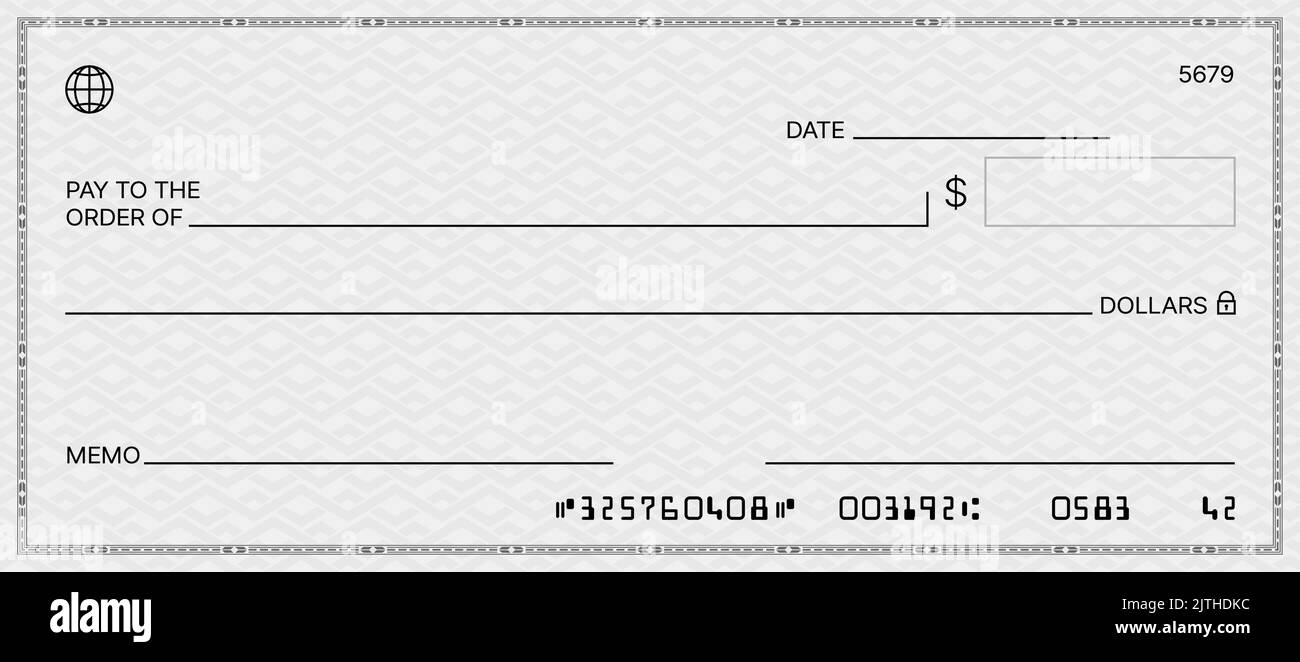 Lottery winner cheque template Black and White Stock Photos & Images ...