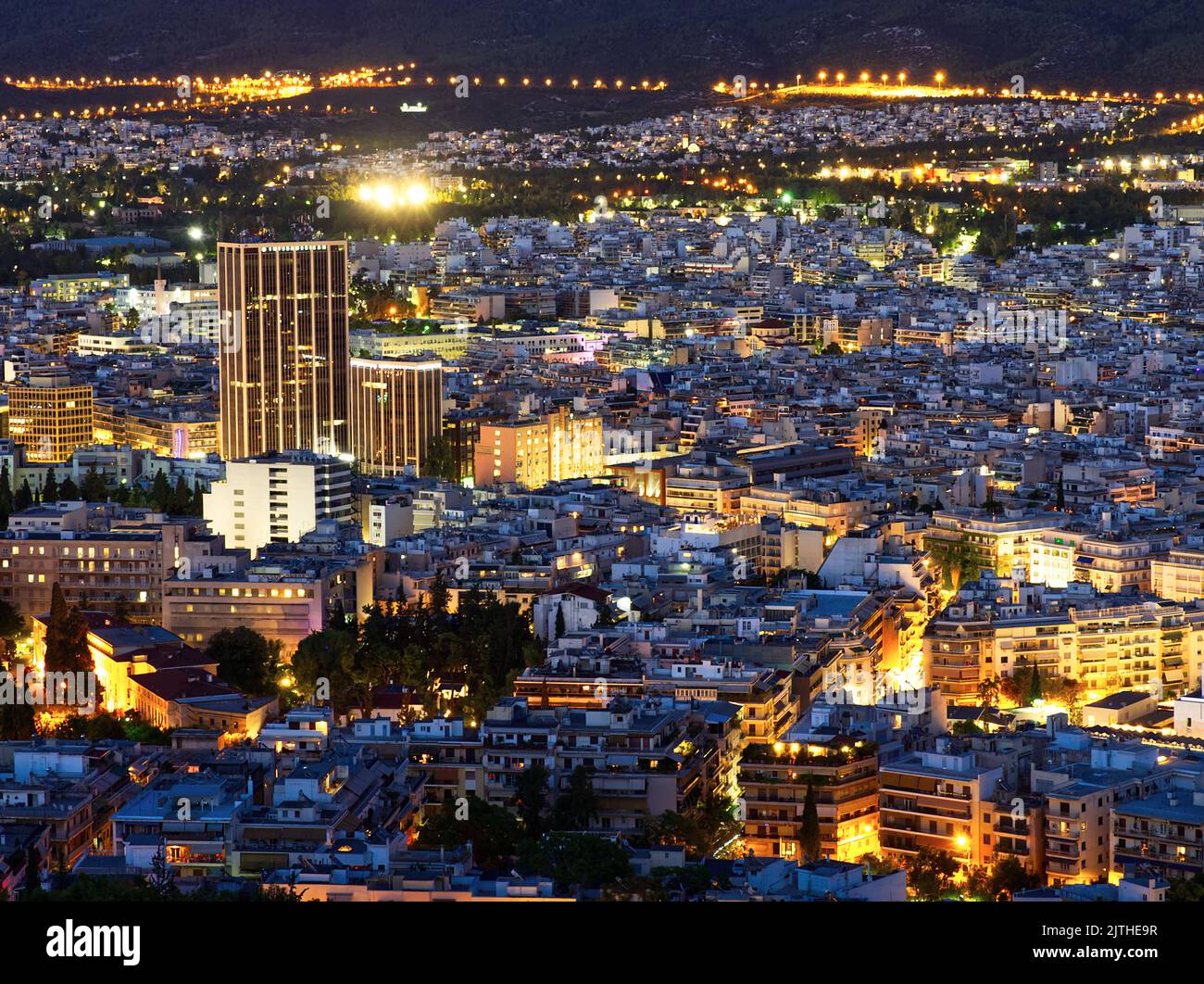 Aerial view of Athens, Greece Stock Photo - Alamy