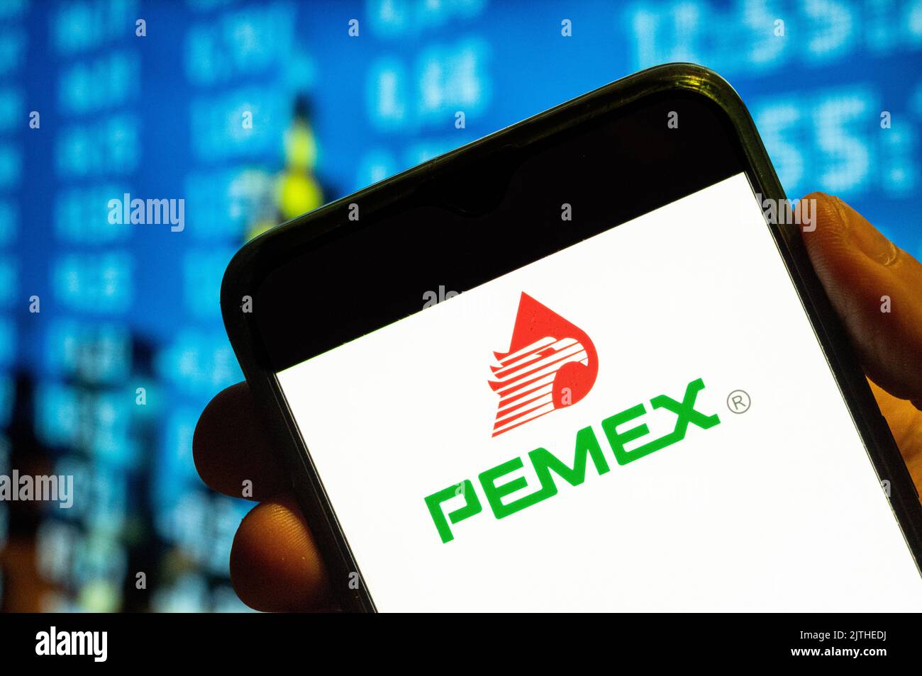 In this photo illustration, the Mexican oil and gas company Petróleos ...