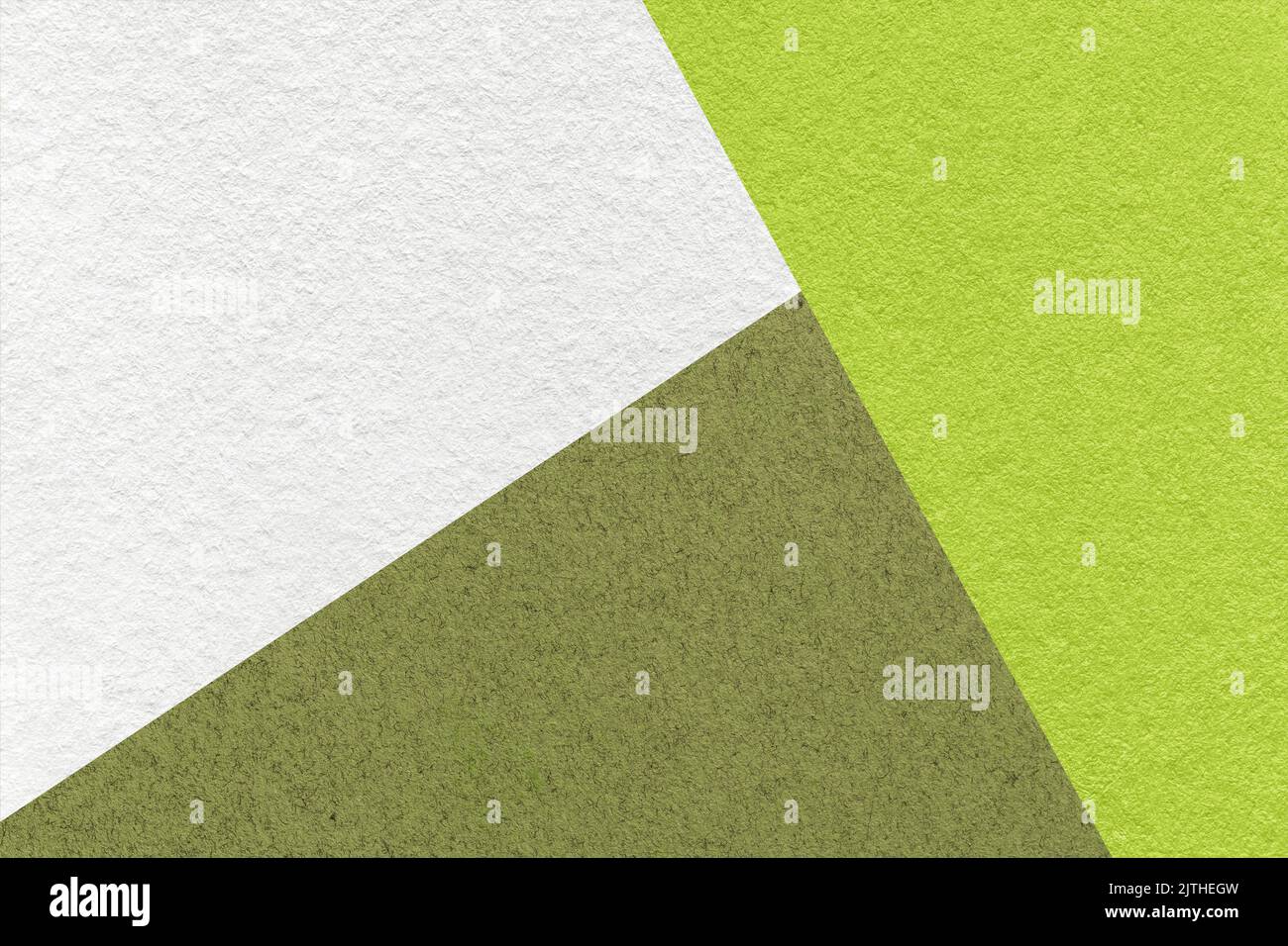 Texture of craft white, green and khaki shade color paper background ...