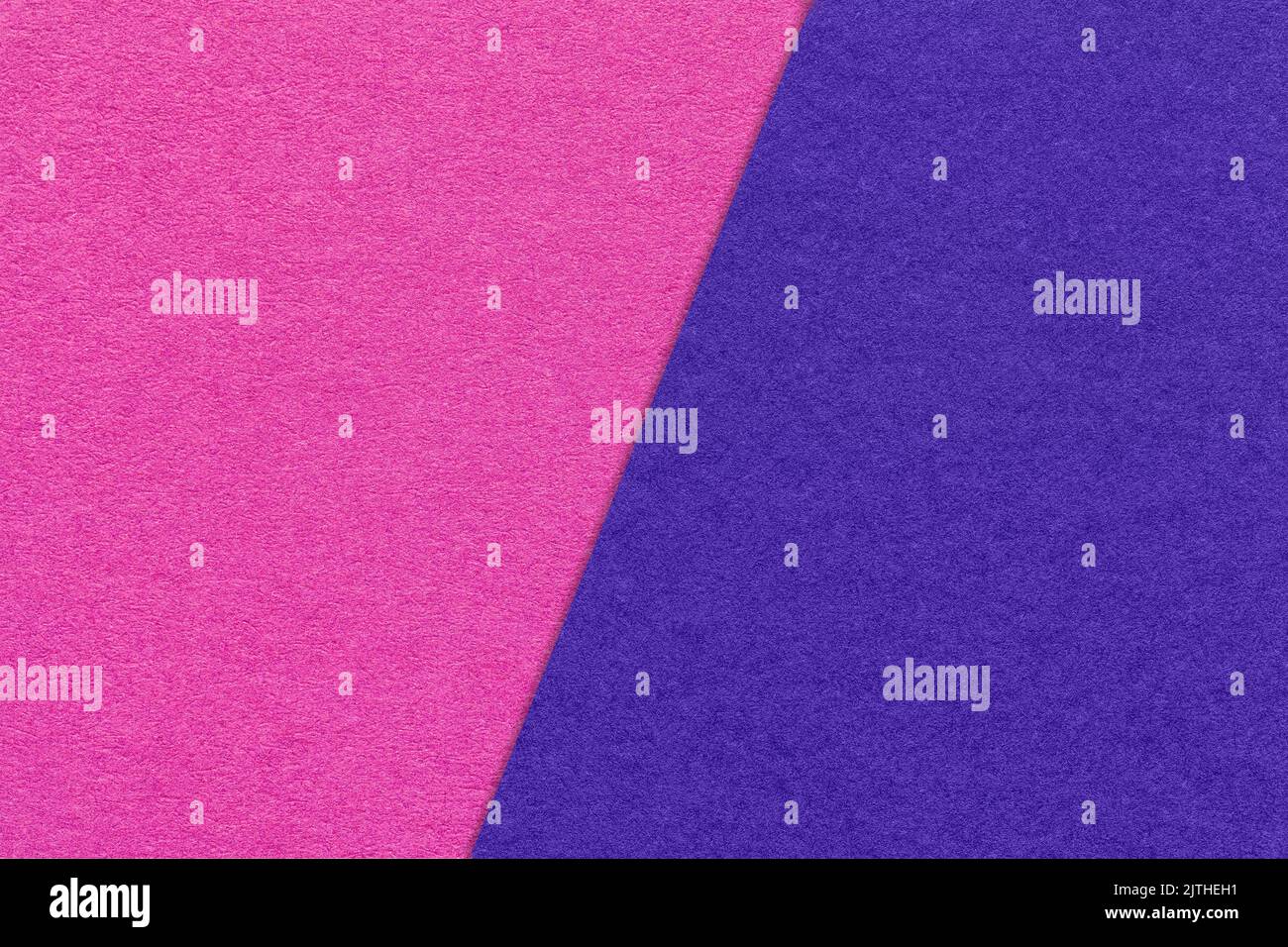 Texture of craft navy blue and purple paper background, half two colors ...