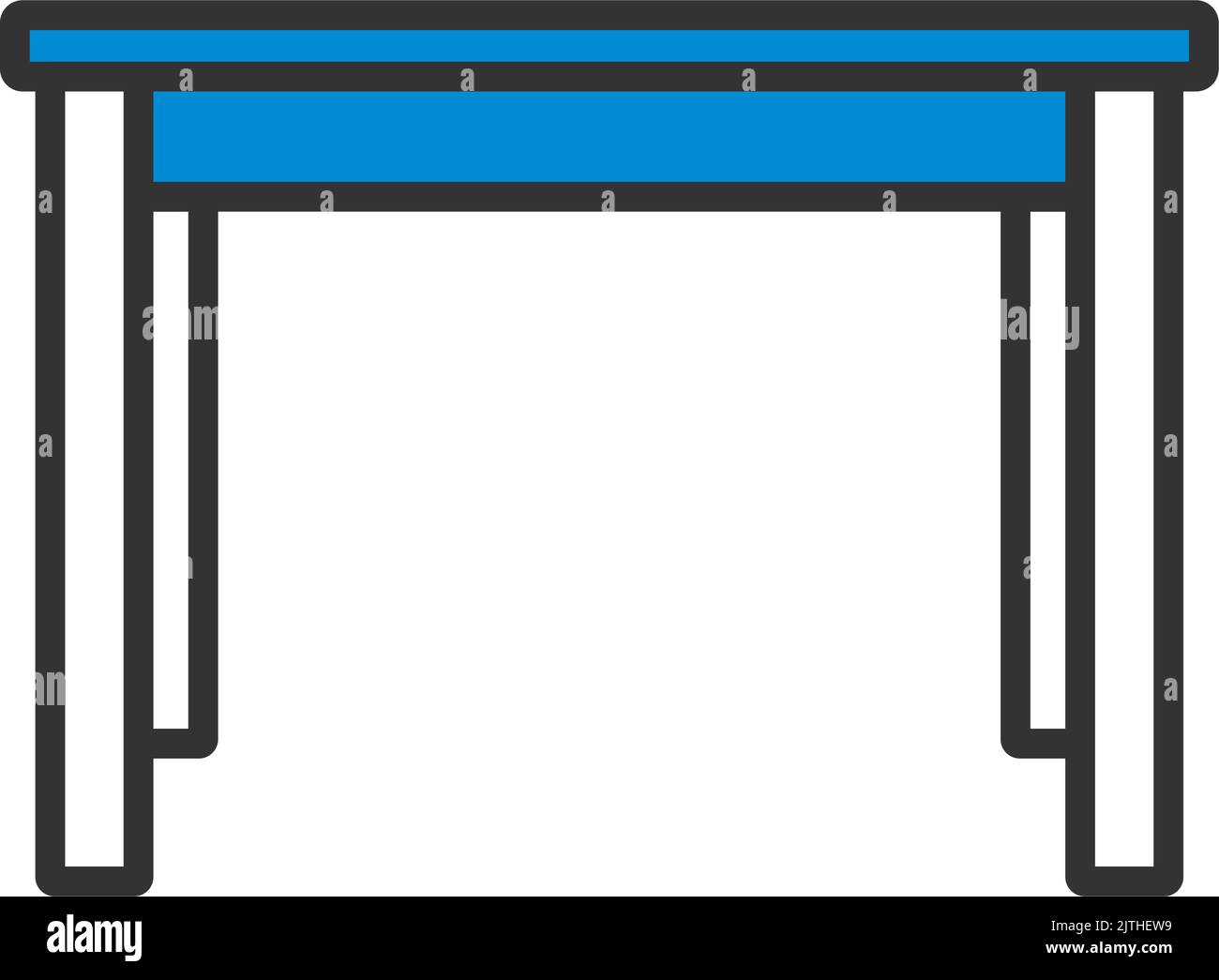 Dinner Table Icon. Editable Bold Outline With Color Fill Design. Vector ...