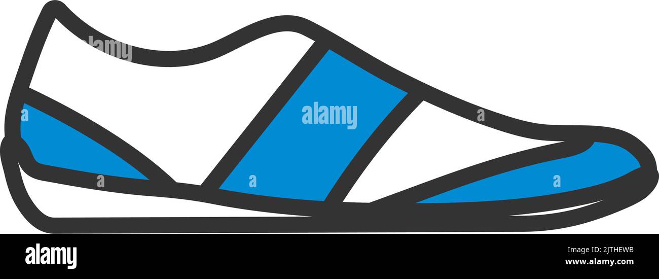 Man Casual Shoe Icon. Editable Bold Outline With Color Fill Design ...