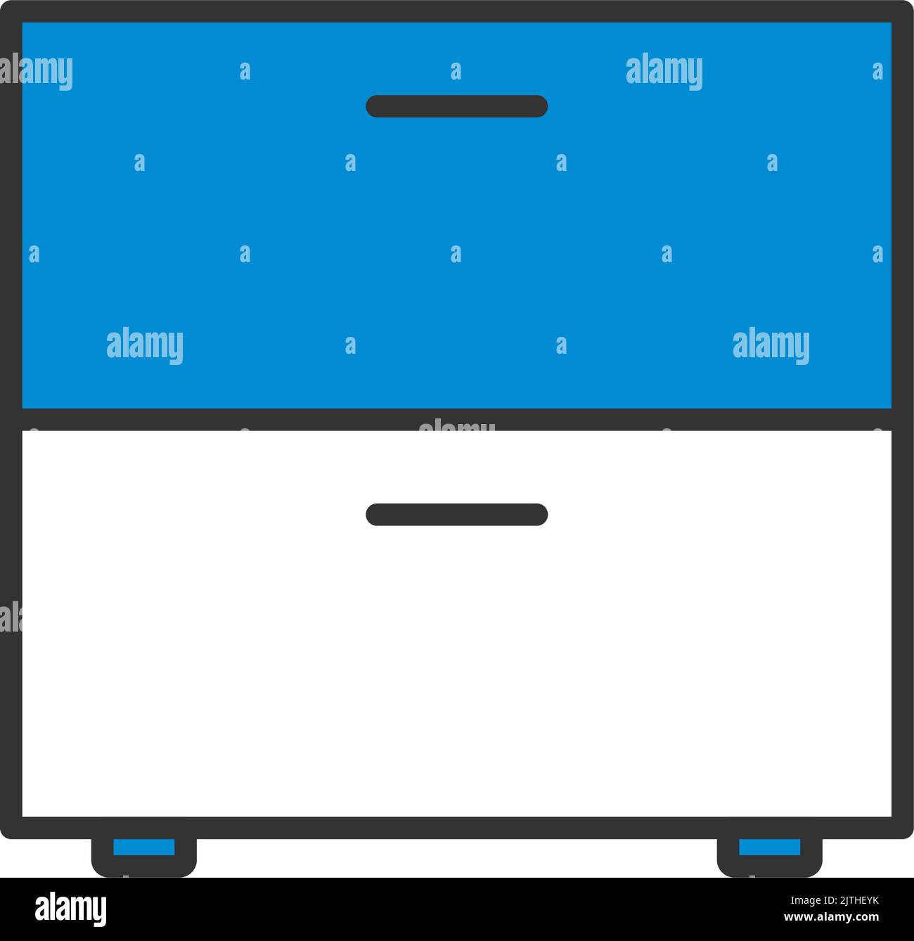 Bedroom Nightstand Icon. Editable Bold Outline With Color Fill Design. Vector Illustration Stock ...