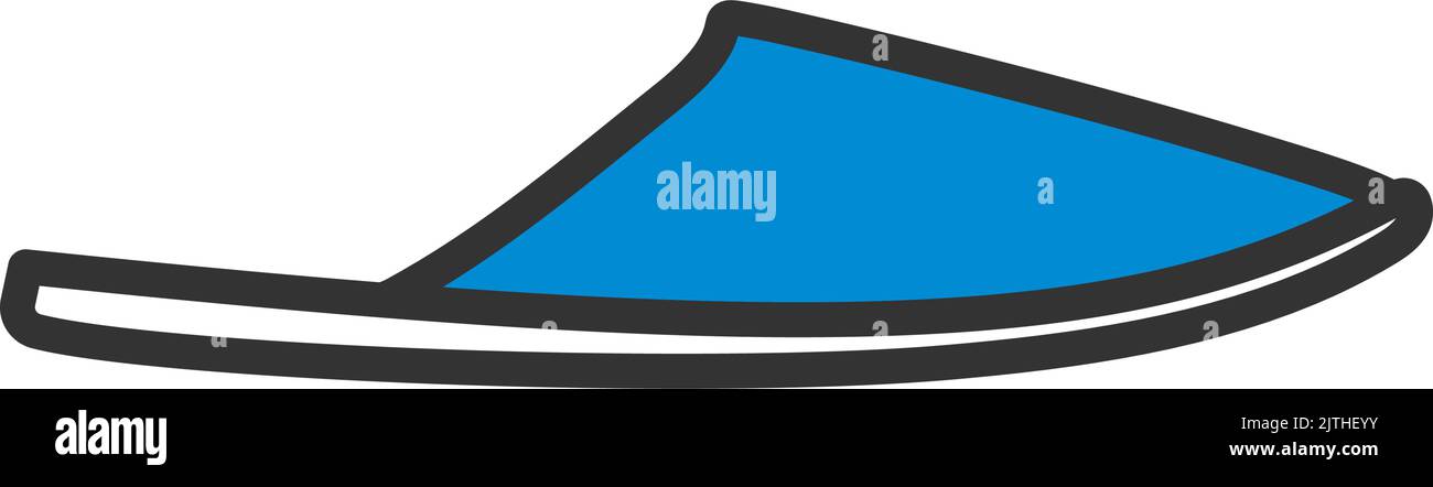 Man Home Slipper Icon. Editable Bold Outline With Color Fill Design ...
