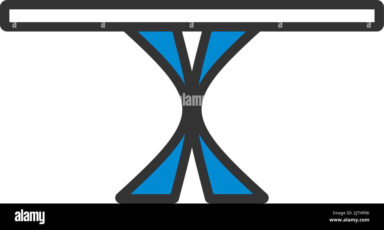Dinner Table Icon. Editable Bold Outline With Color Fill Design. Vector ...