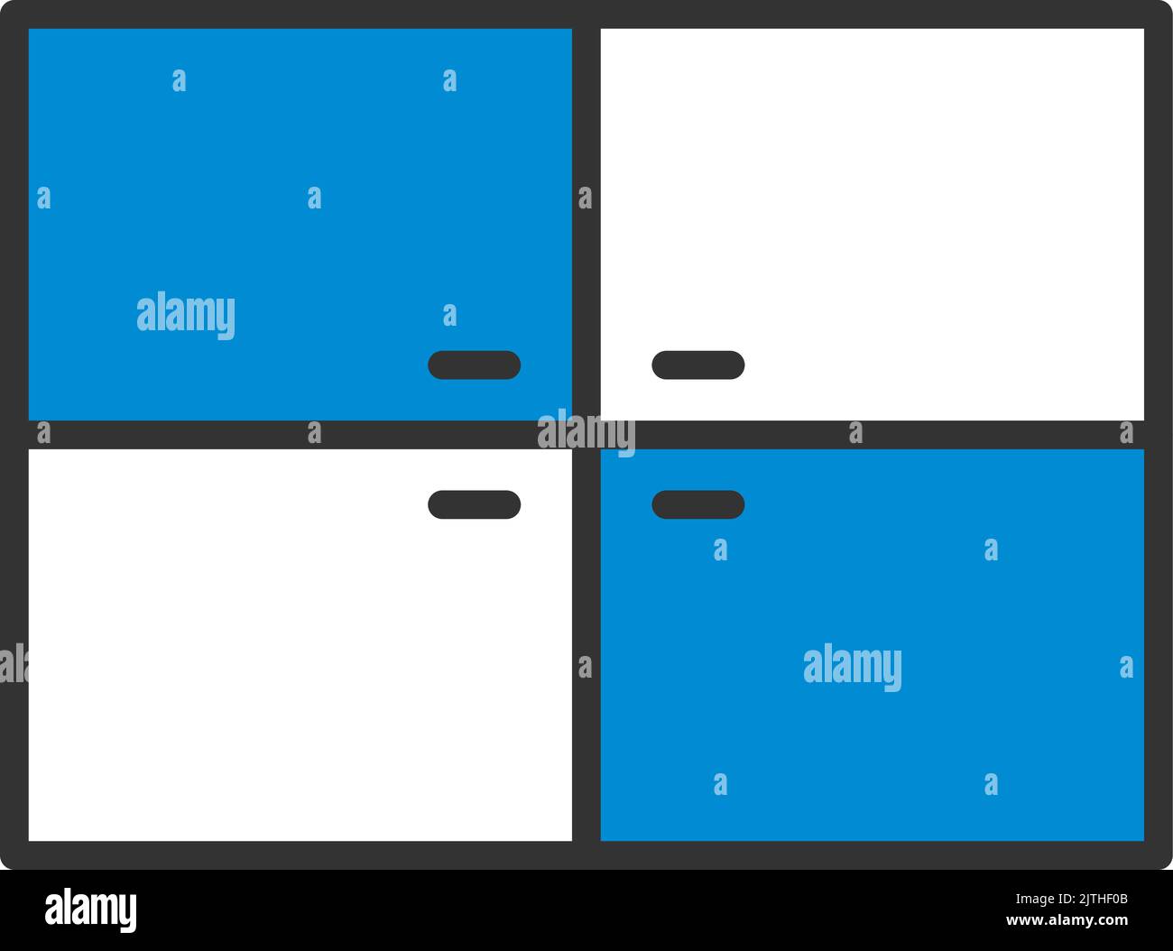 Wall Cabinet Icon. Editable Bold Outline With Color Fill Design. Vector ...