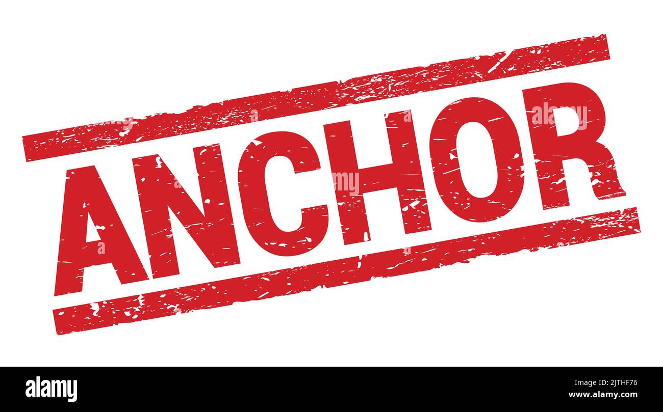 ANCHOR text written on red rectangle stamp sign Stock Photo - Alamy