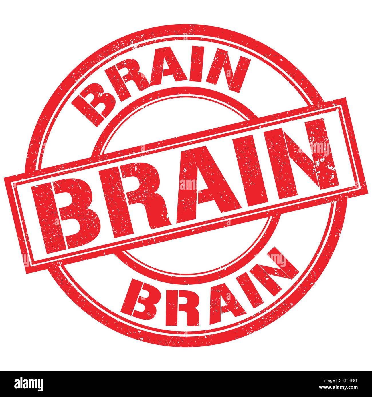 BRAIN text written on red round stamp sign Stock Photo - Alamy