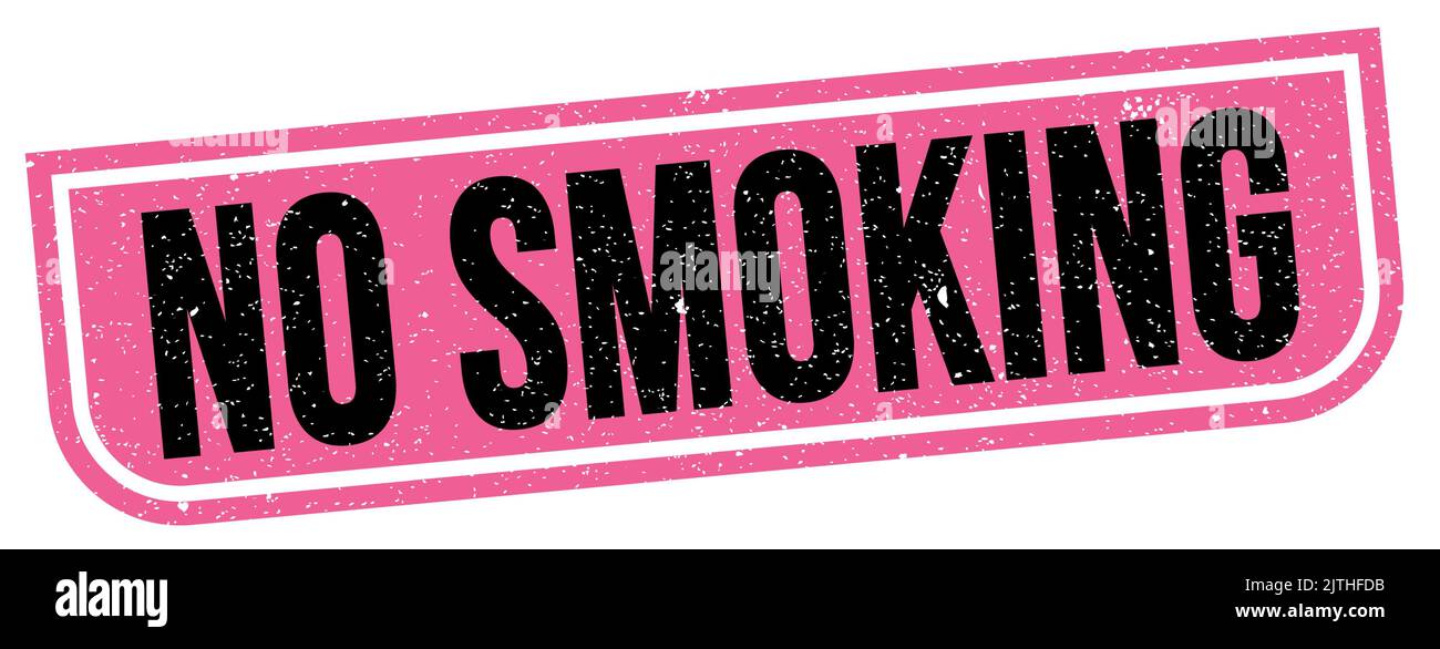 NO SMOKING text written on pink-black grungy stamp sign Stock Photo - Alamy