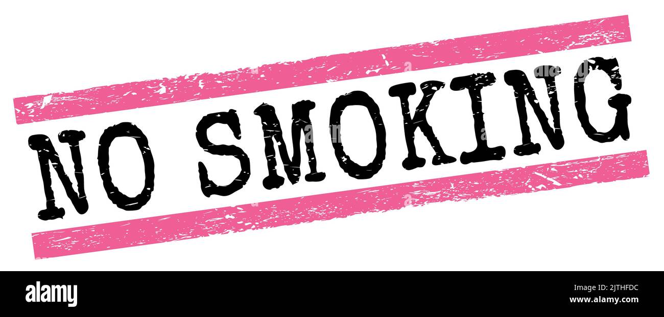 NO SMOKING text written on pink-black grungy lines stamp sign Stock ...