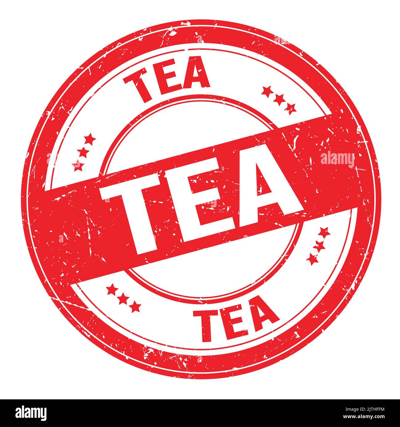 TEA text written on red round grungy stamp sign Stock Photo - Alamy