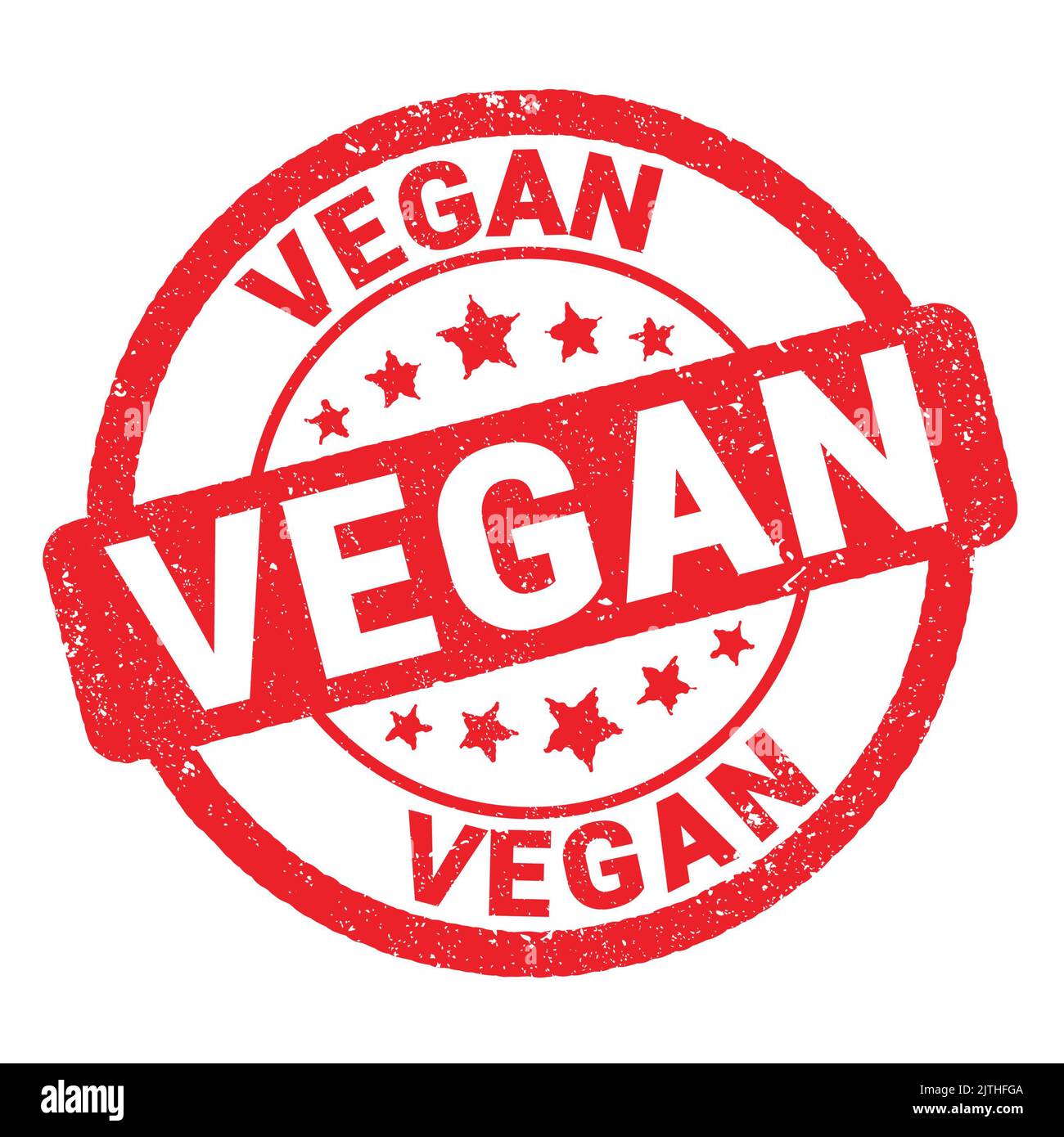 VEGAN text written on red grungy stamp sign Stock Photo - Alamy