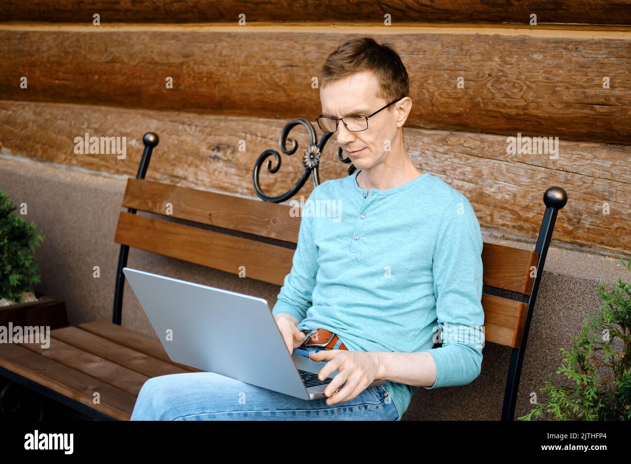 Middle aged man online shopping hi-res stock photography and images - Alamy