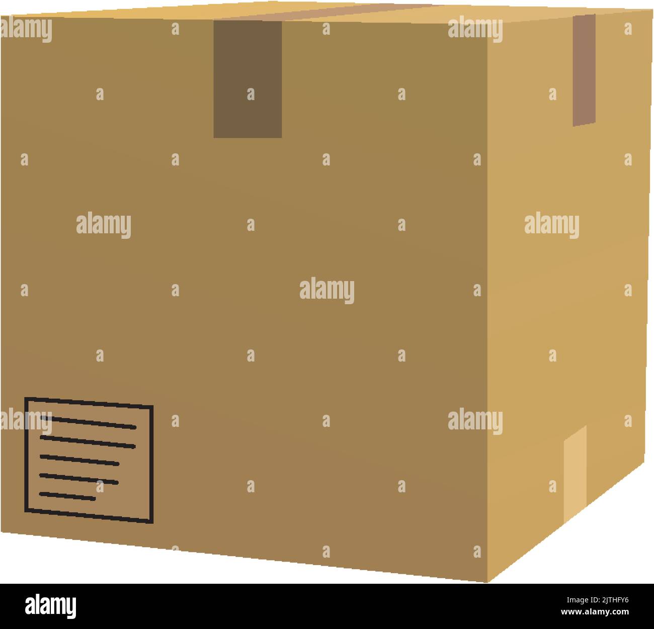 3D cardboard box isolated illustration Stock Vector Image & Art - Alamy