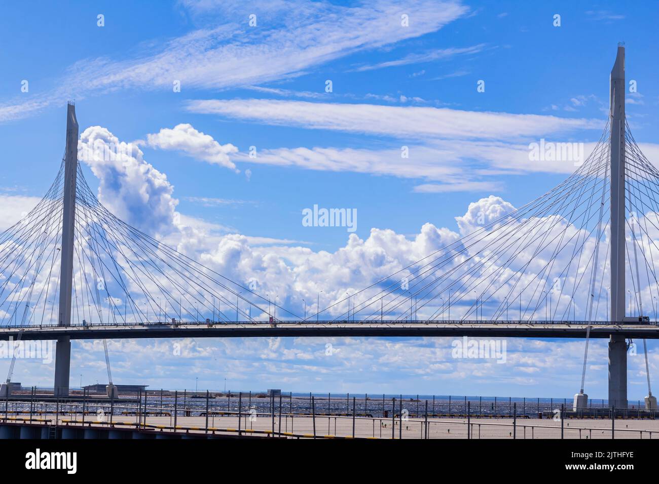 St. Petersburg Yacht Bridge longest highest pedestrian bridge over ...