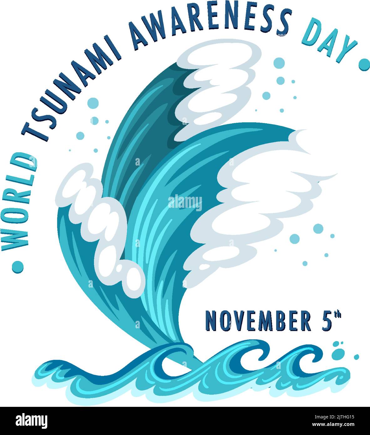 World Tsunami Awareness Day Banner Design illustration Stock Vector ...