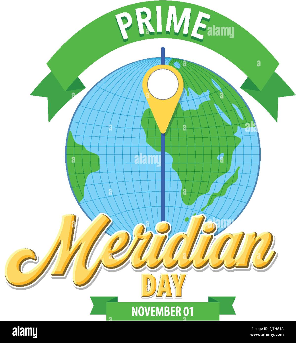 Prime Meridian Day Logo Concept illustration Stock Vector Image & Art ...
