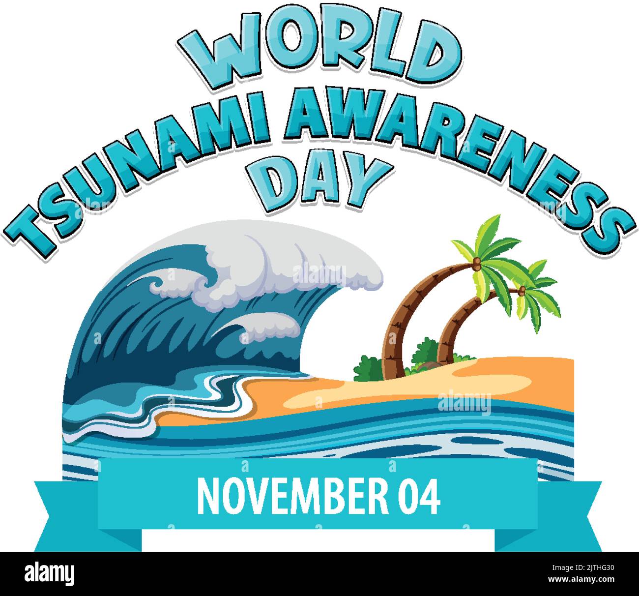 World Tsunami Awareness Day Logo Design illustration Stock Vector Image ...