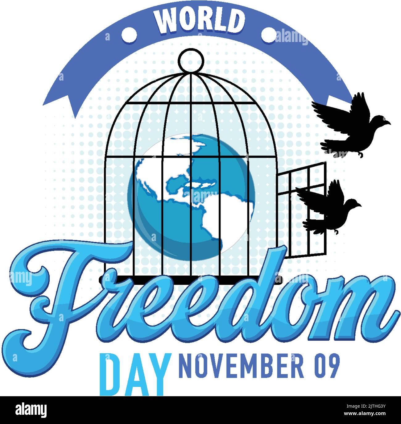 World Freedom Day Logo Design illustration Stock Vector Image & Art - Alamy