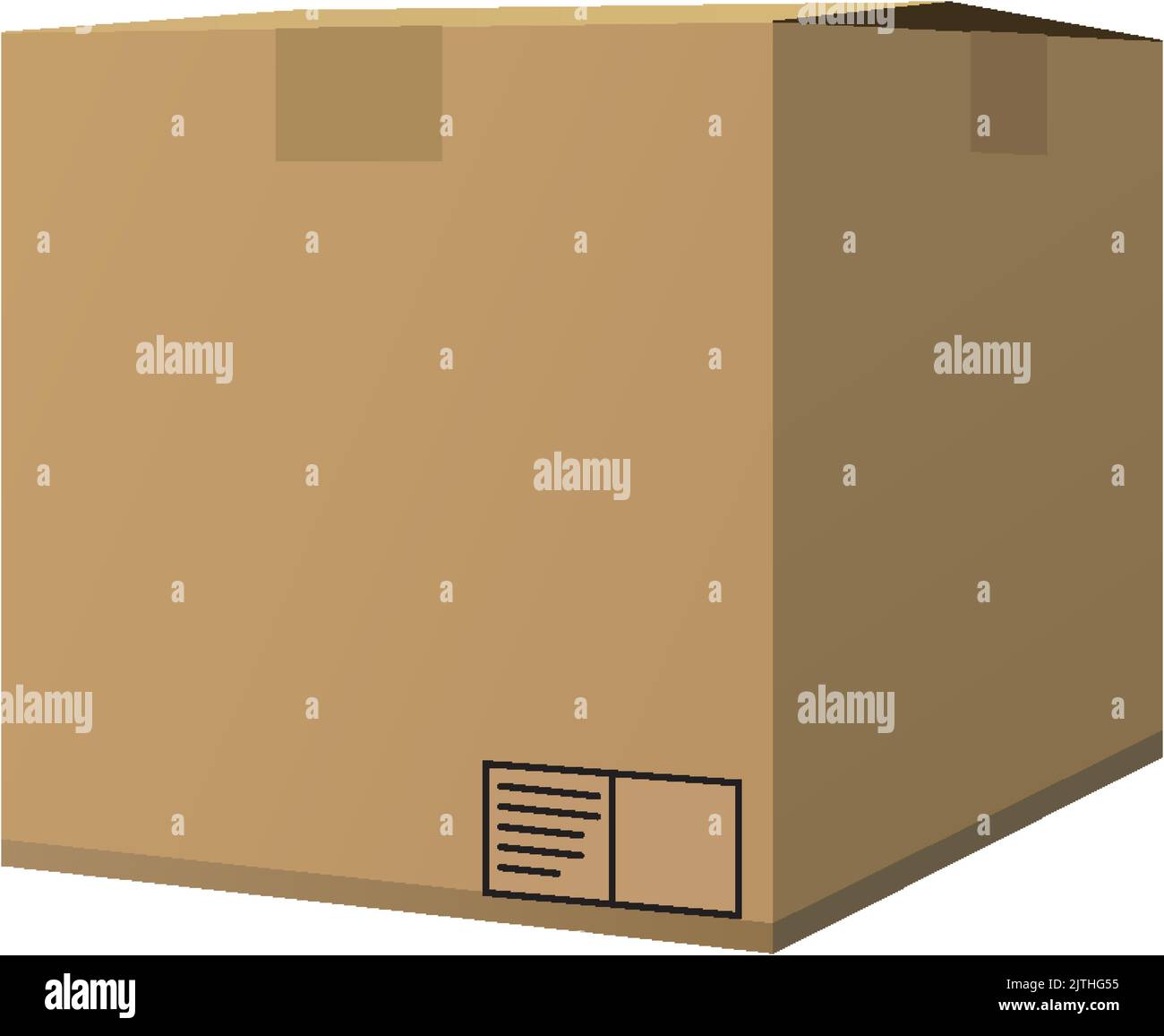 3D cardboard box isolated illustration Stock Vector Image & Art - Alamy