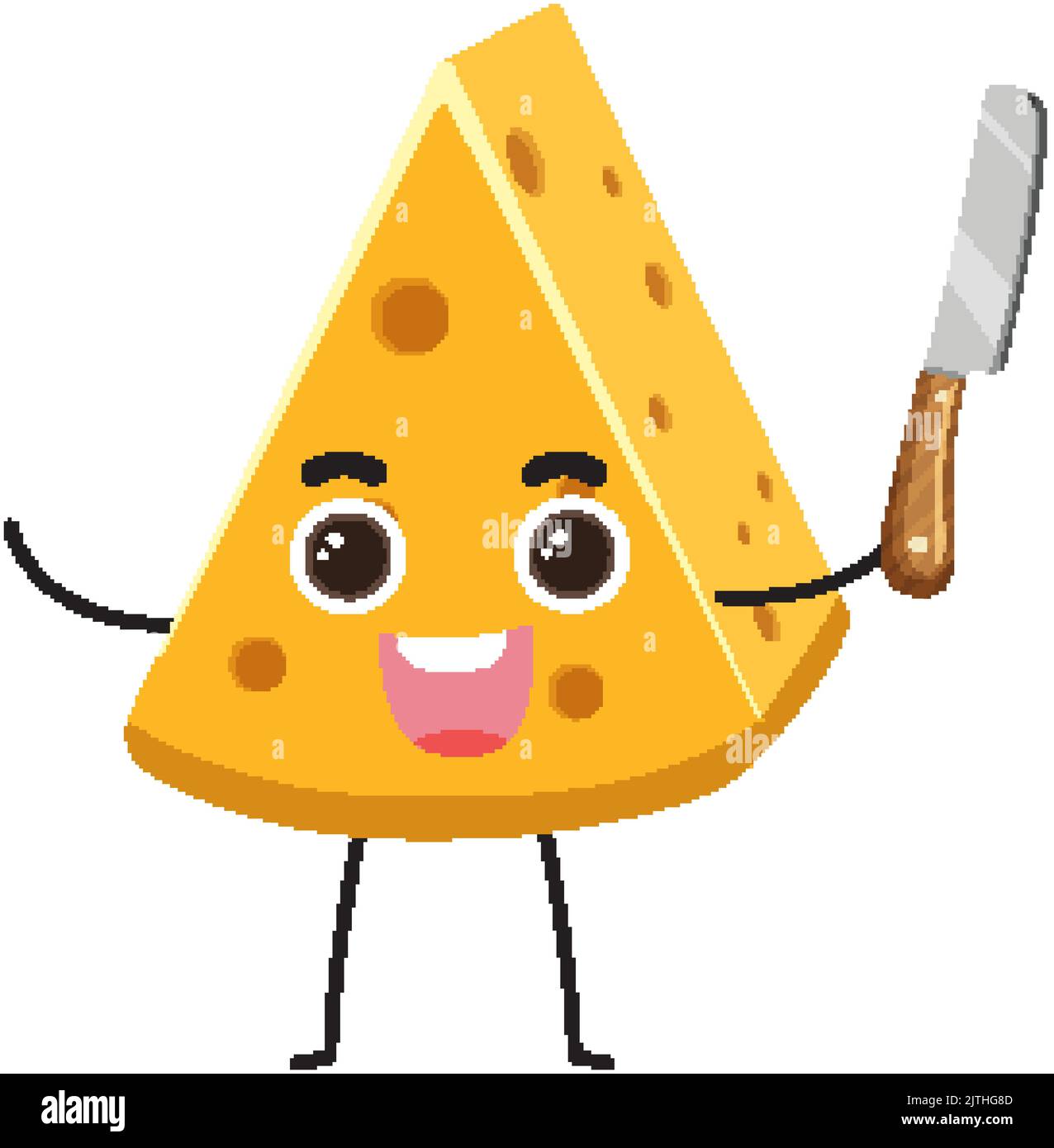 Cheese cartoon character isolated illustration Stock Vector Image & Art ...
