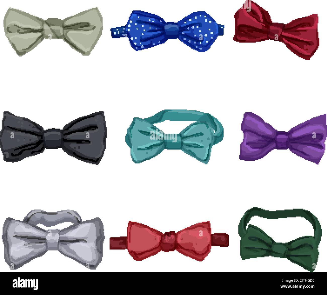 bow tie men set cartoon vector illustration Stock Vector Image & Art ...