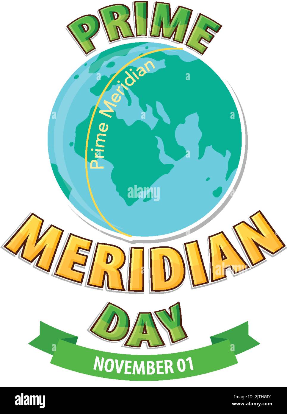 Prime Meridian Day Logo Concept illustration Stock Vector Image & Art ...
