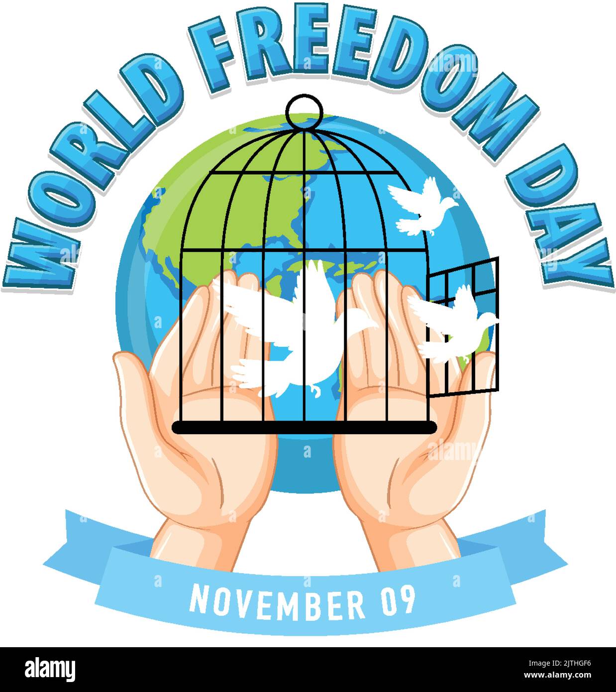 World Freedom Day Logo Design illustration Stock Vector Image & Art - Alamy