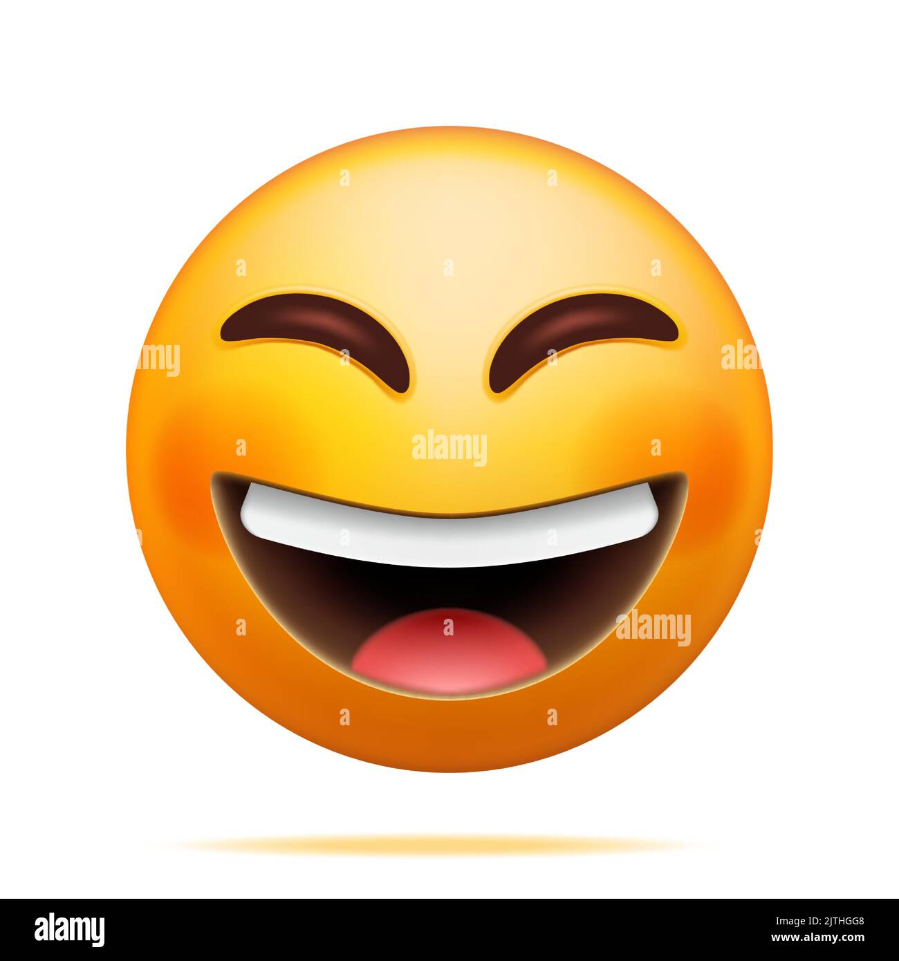 3D Yellow Laugh Emoticon with Tears Stock Vector Image & Art - Alamy
