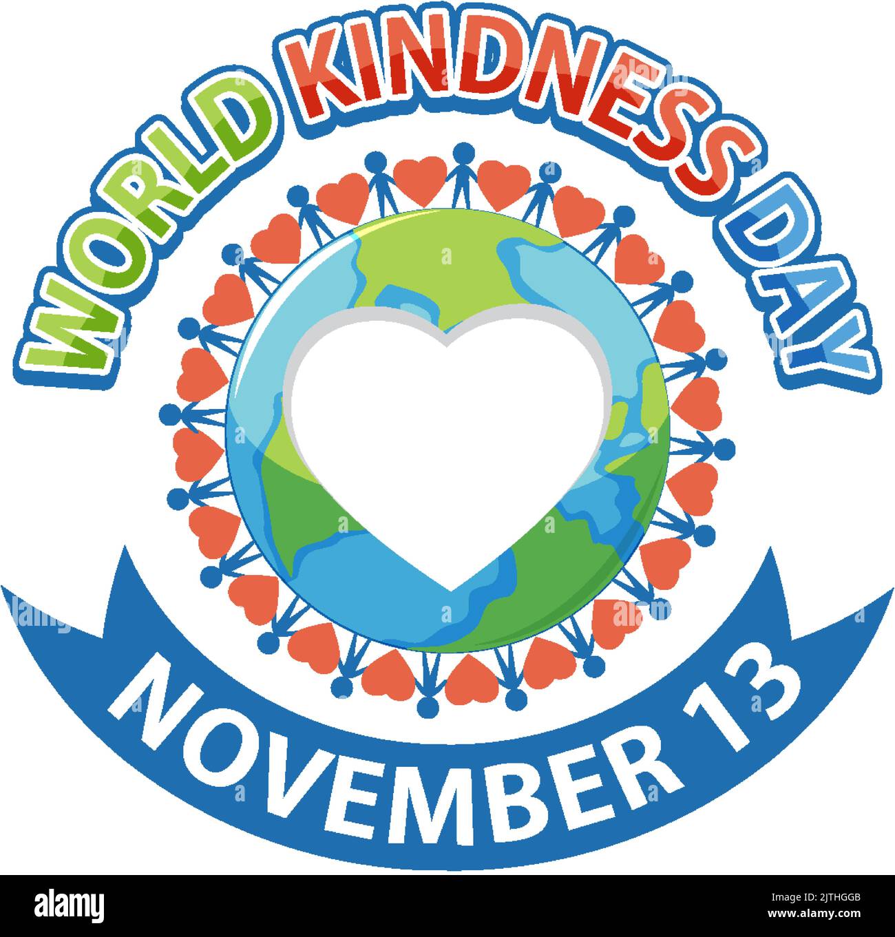 World Kindness Day Logo Design illustration Stock Vector Image & Art ...