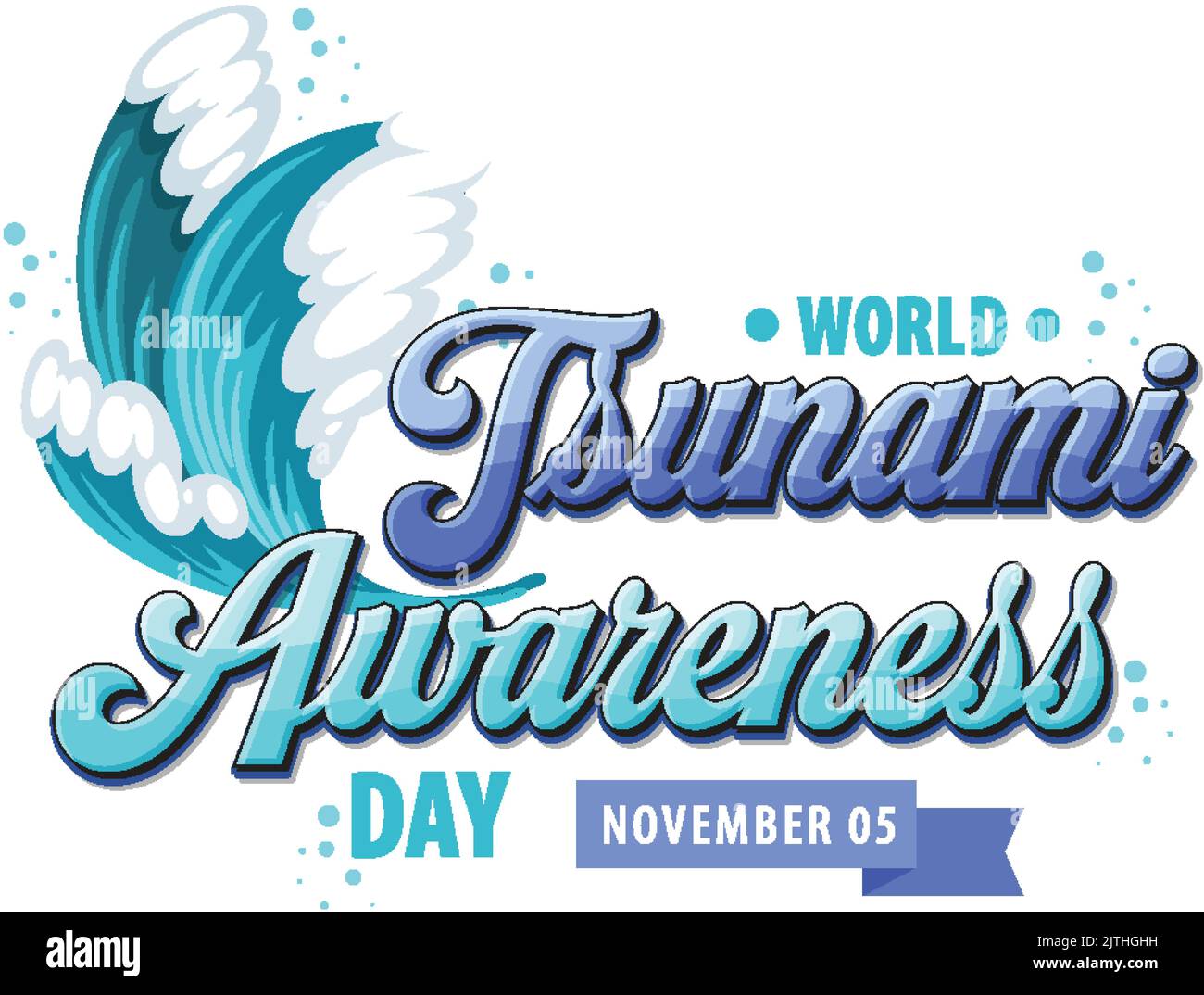 World Tsunami Awareness Day Logo Design illustration Stock Vector Image ...