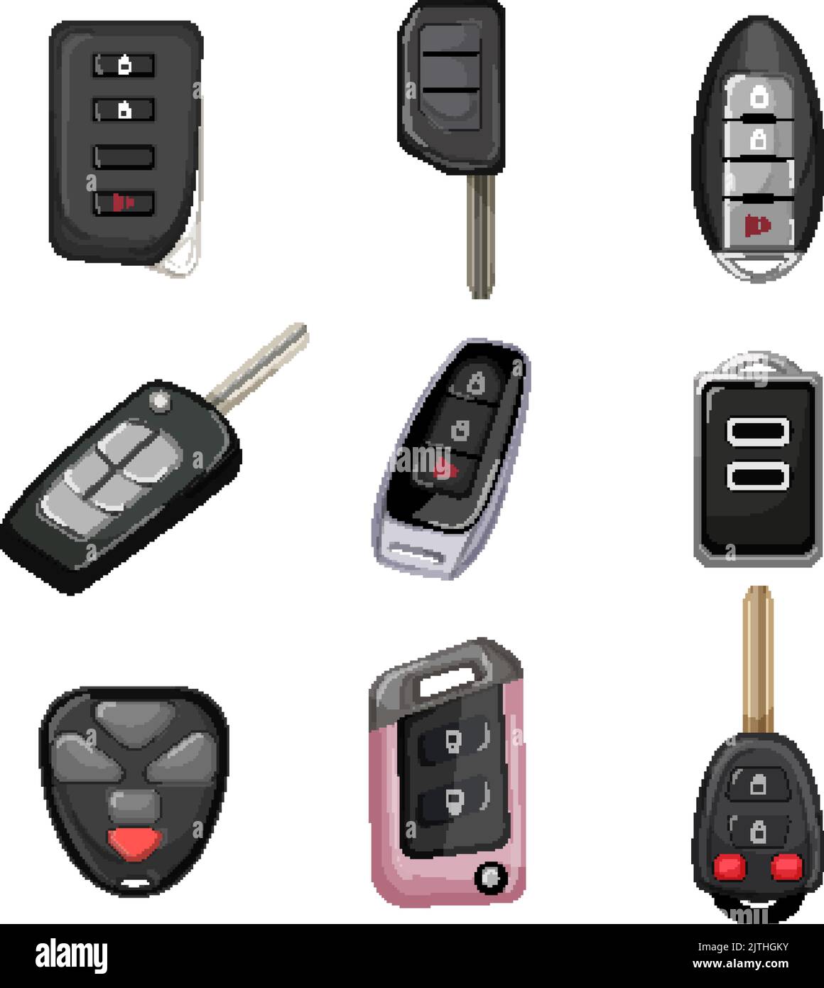 car key set cartoon vector illustration Stock Vector Image & Art - Alamy
