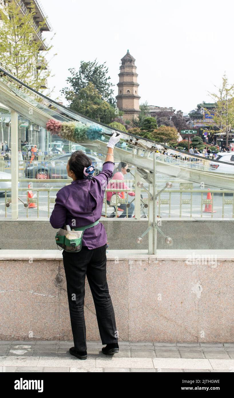 Female street cleaner hi-res stock photography and images - Alamy
