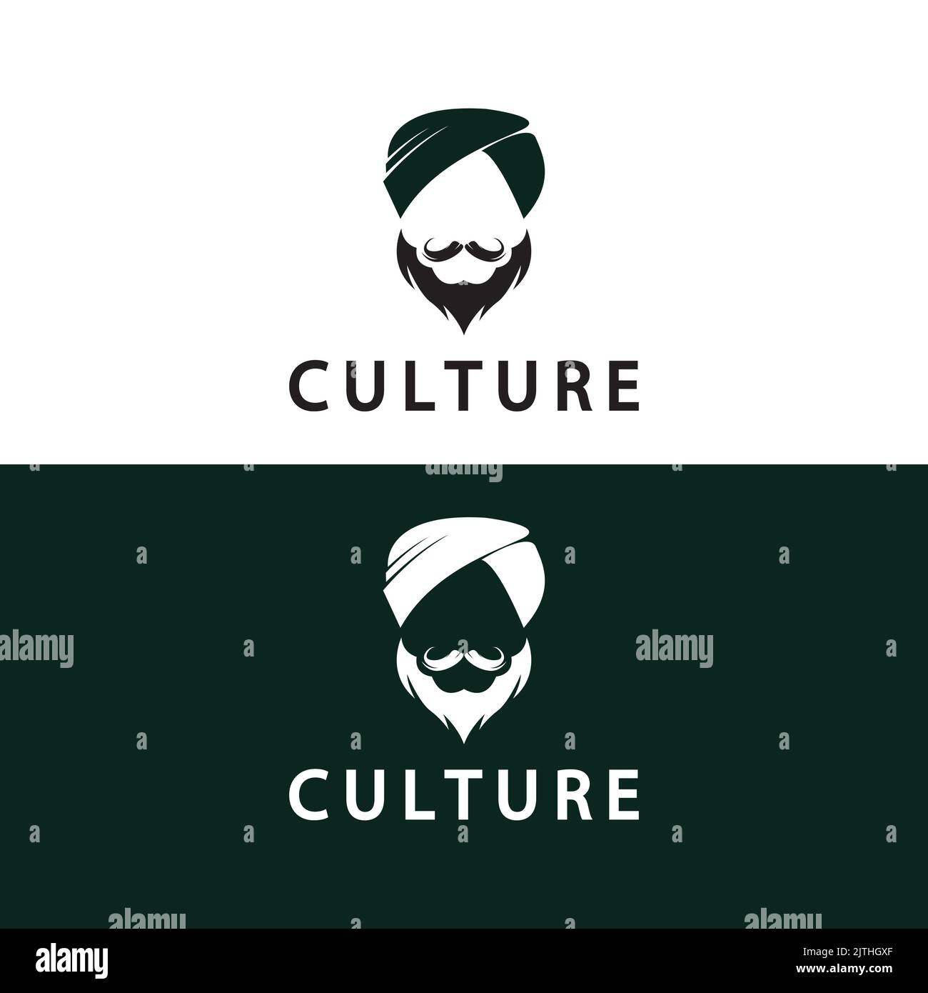 Turban Mustache India Indian logo design vector illustration. Logo of a ...