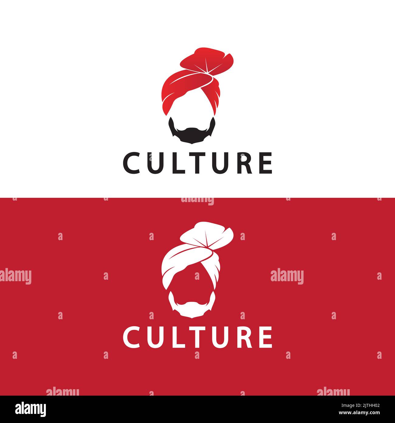 Turban Mustache India Indian logo design vector illustration. Logo of a ...