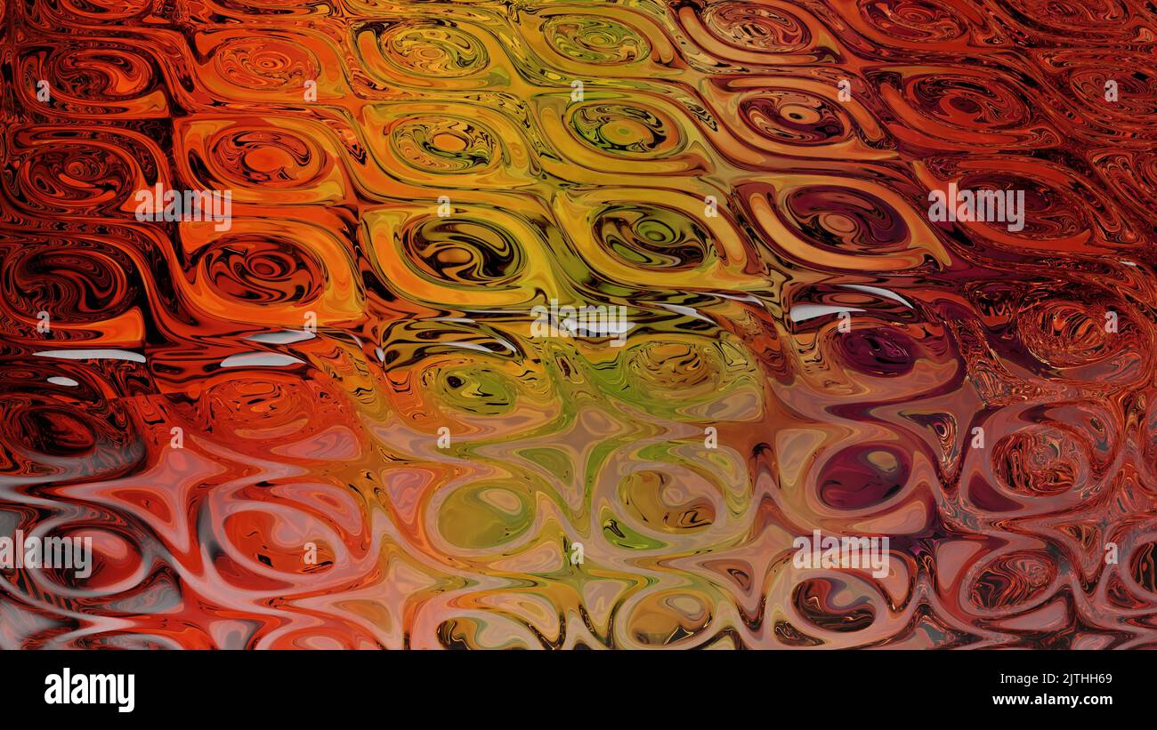 3D renderings. Background with red colors and abstract pattern of ...