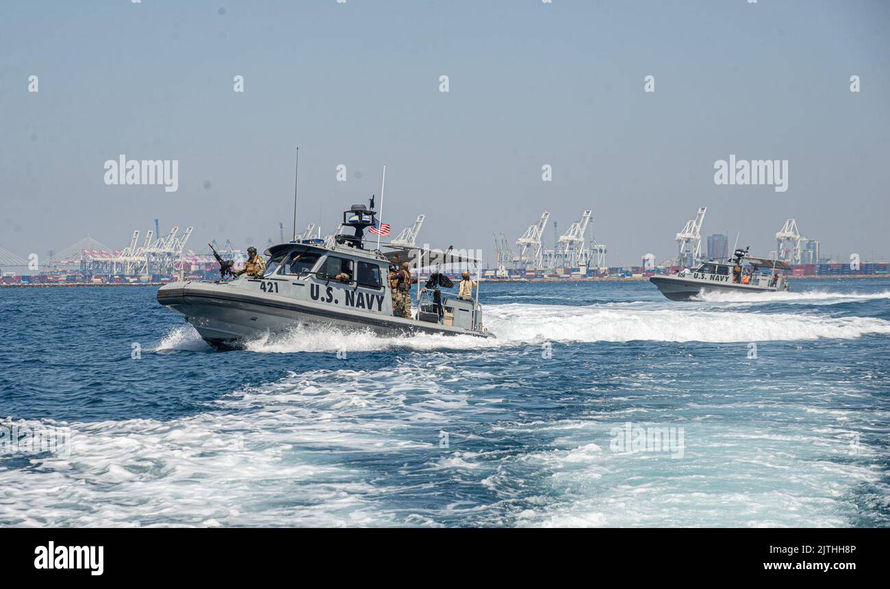 220823-N-NT795-130 LONG BEACH, Calif. (Aug. 23, 2022) Sailors assigned ...