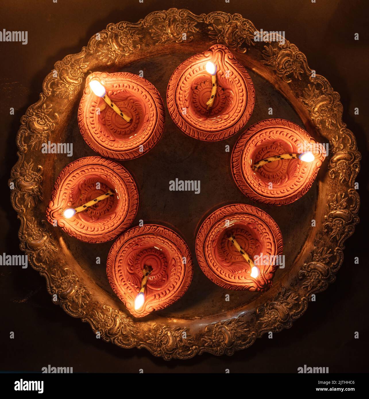 Deepavali Diwali, Hindu Festival of lights celebration. Diya oil lamp ...
